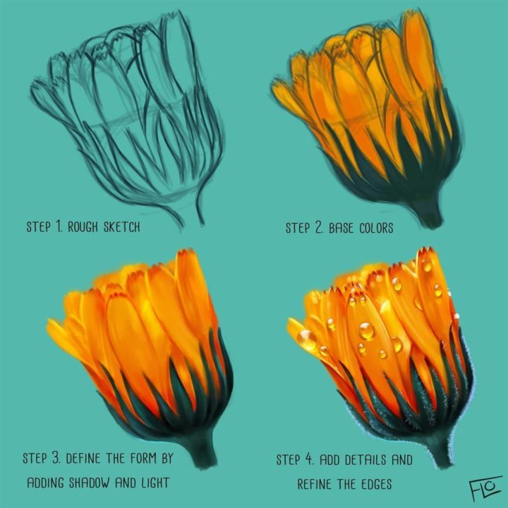 La même illustration en 10 sec, 1 min et 10 min - #Olybop