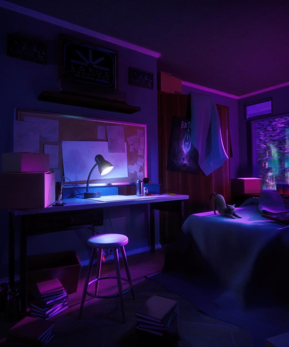 Synthwave Dreams : Concept Art par Space Meerkat - #Olybop